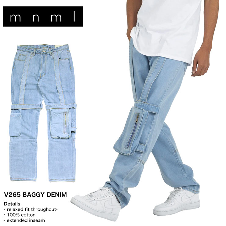 B系 ストリート系 | mnml | ミニマル | V265 BAGGY DENIM | デニムパンツ カーゴパンツ | ASYLUM（アサイラム）