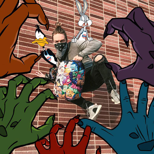 Sprayground Space Jam Good Vs Evil Backpack | SEMA Data Co-op